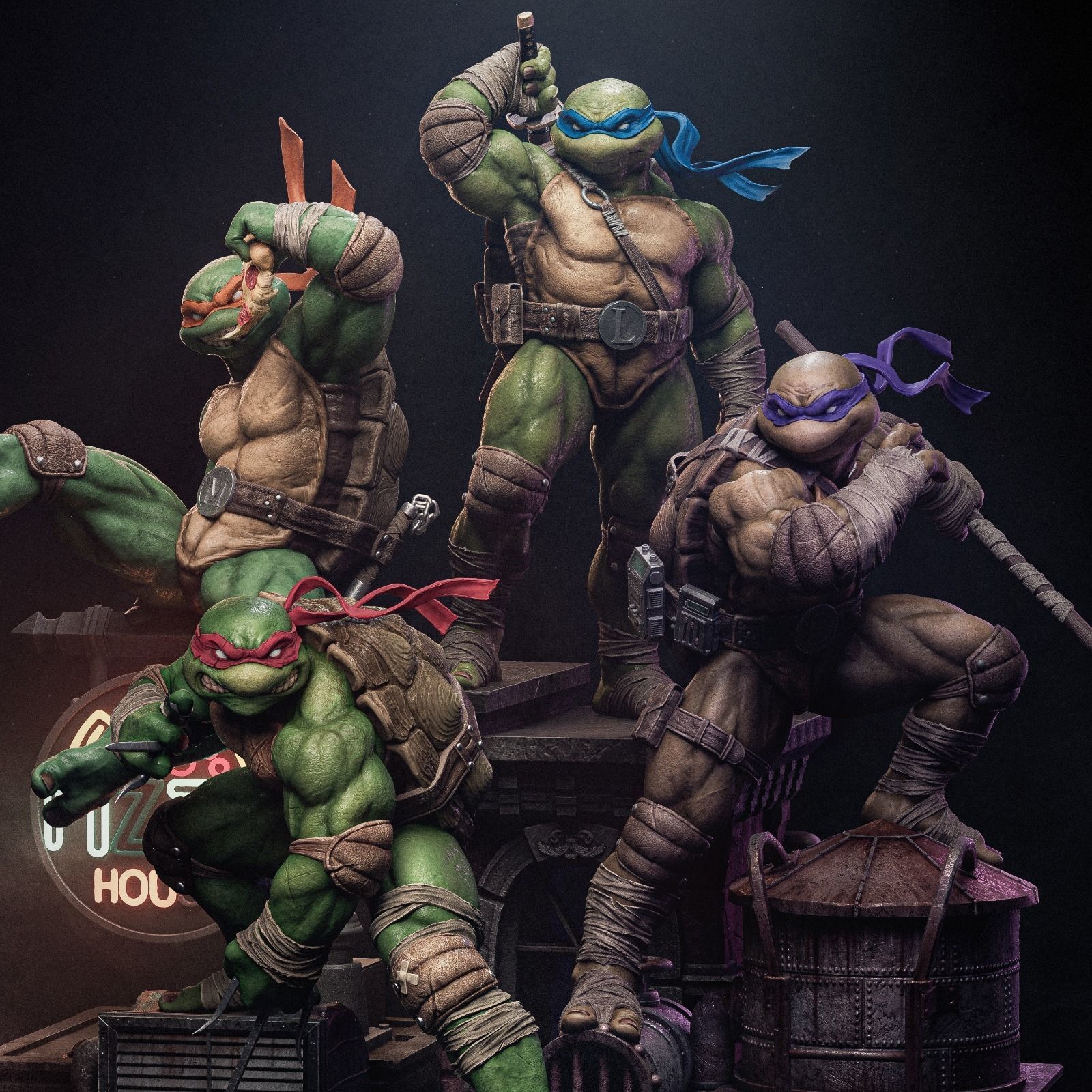 TMNT Diorama 3D Print 3D model 3D printable | CGTrader