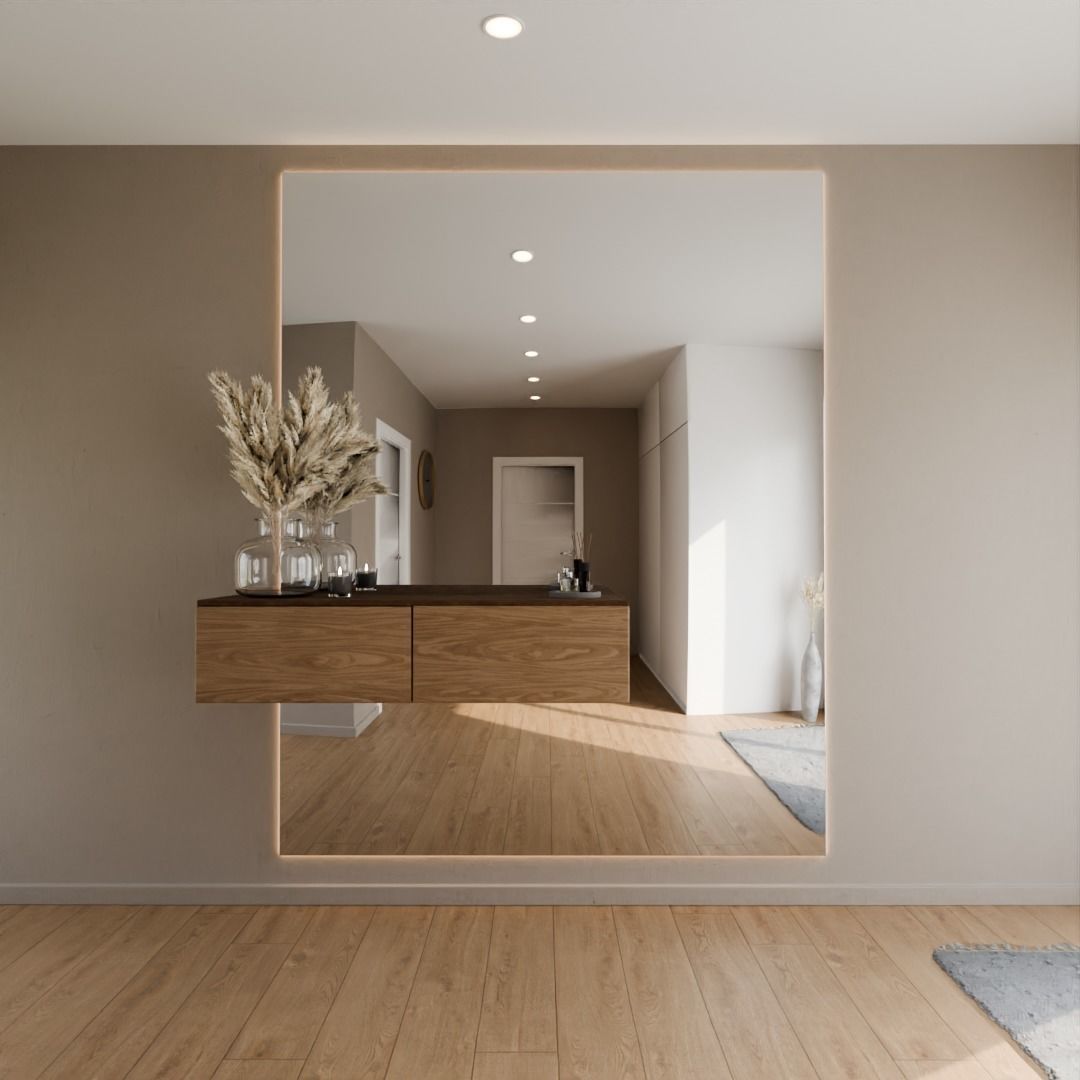 Minimalistic hallway interior design free 3D model animated | CGTrader