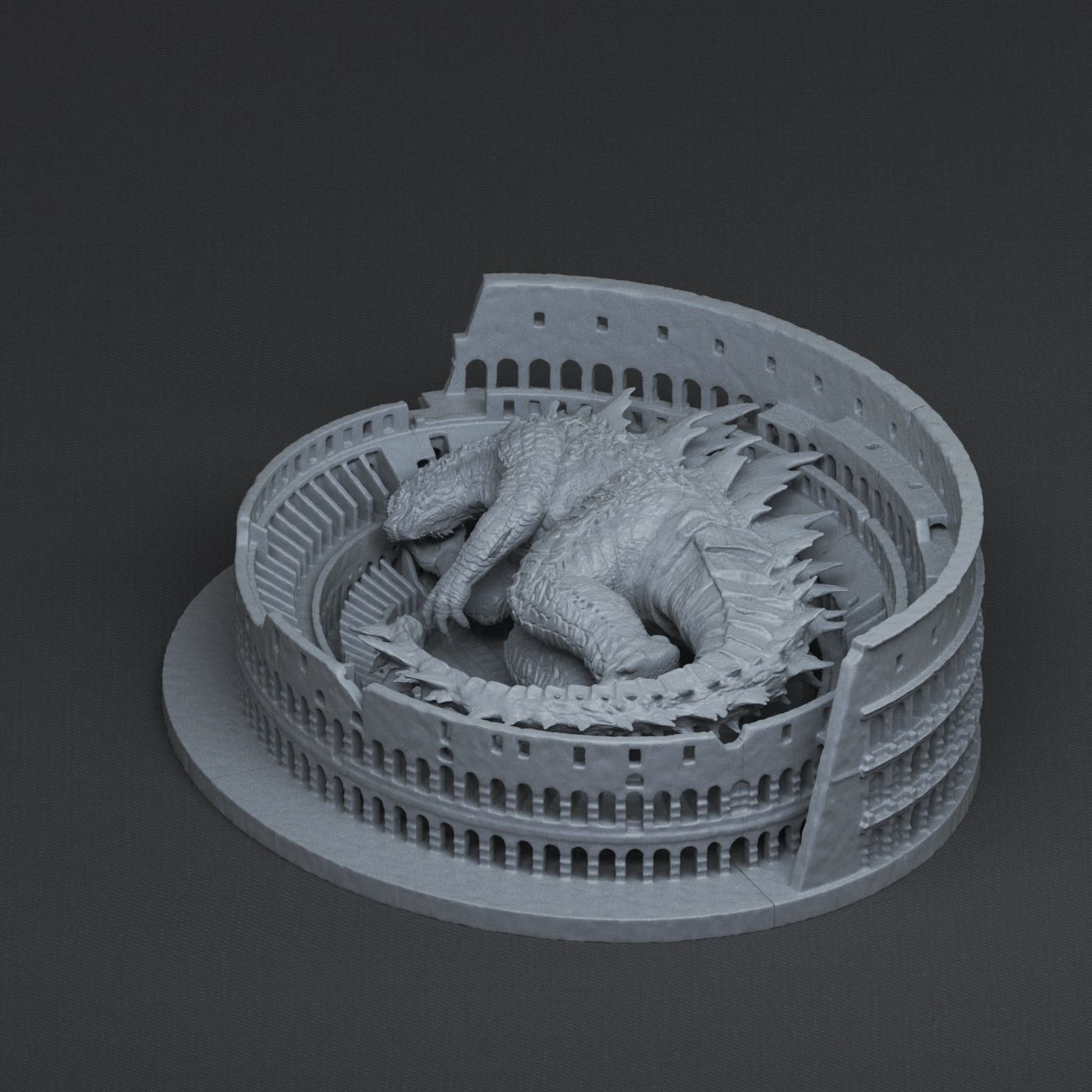 GODZILLA EVOLVED SLEEP COLISEUM - NEW EMPIRE- 3D model 3D printable ...