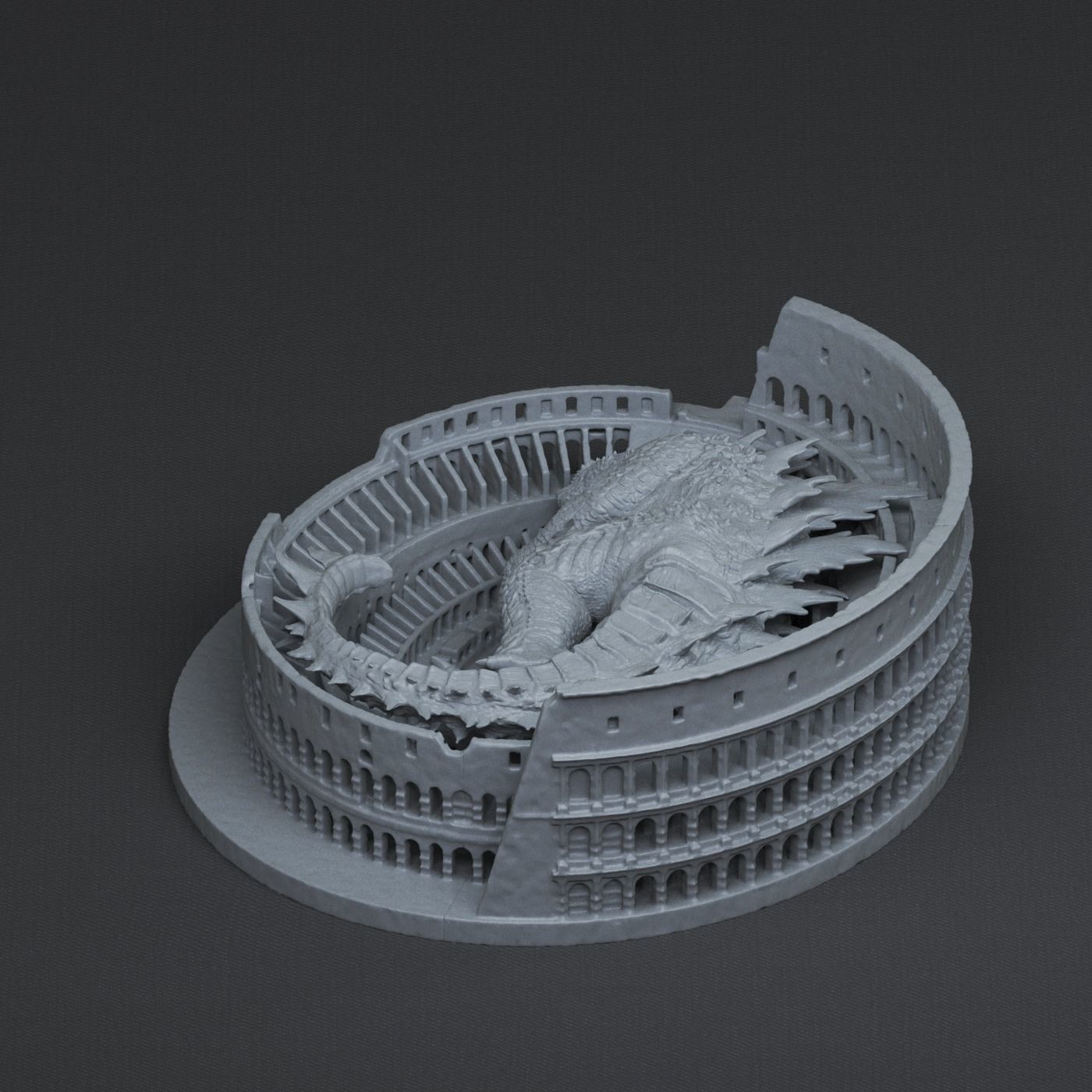 GODZILLA EVOLVED SLEEP COLISEUM - NEW EMPIRE- 3D model 3D printable ...