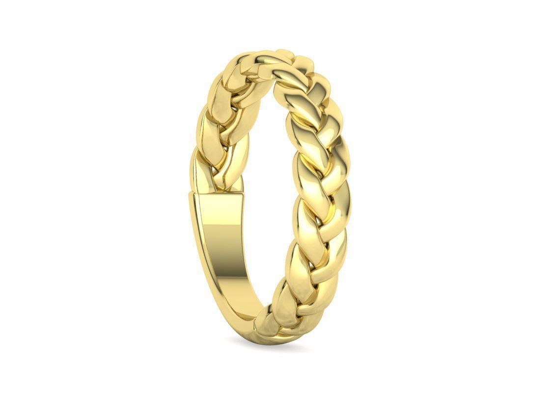 Braided ring Woven ring 4mm Wide Half Eternity 3d model 3D model 3D printable | CGTrader