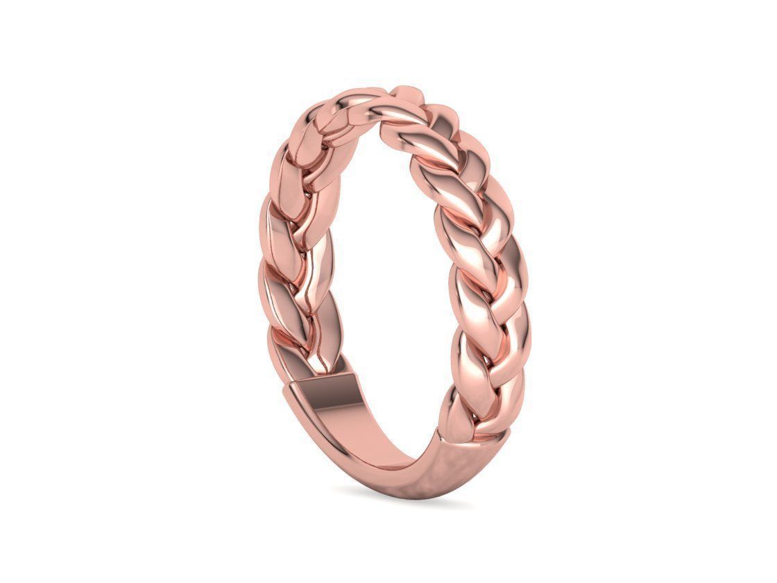 Braided ring Woven ring 4mm Wide Half Eternity 3d model 3D model 3D printable | CGTrader
