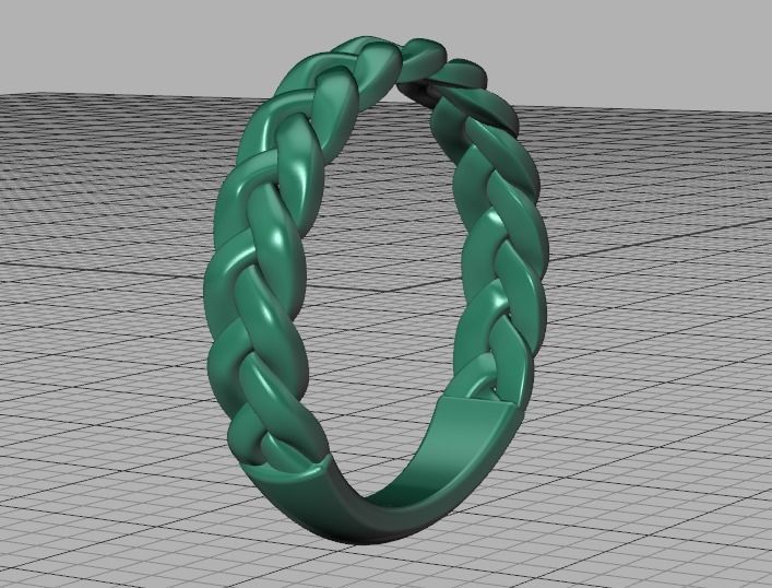 Braided ring Woven ring 4mm Wide Half Eternity 3d model 3D model 3D printable | CGTrader