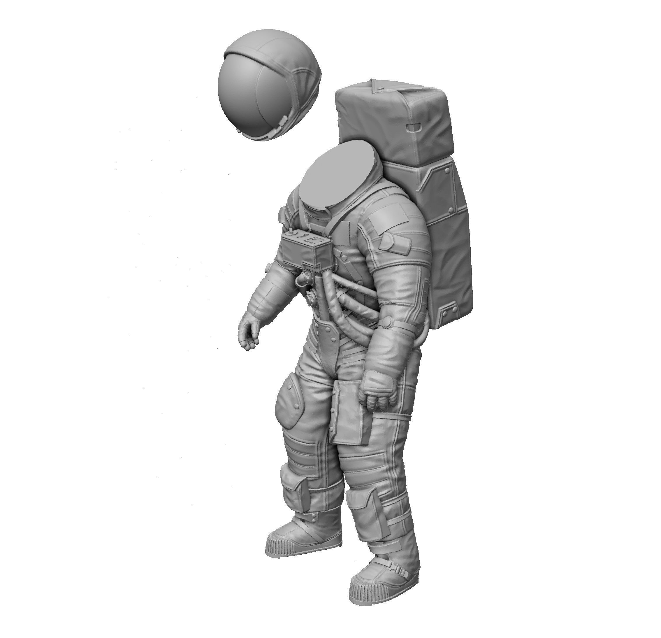 Standing - Apollo 11-14 Astronaut 3D model 3D printable | CGTrader