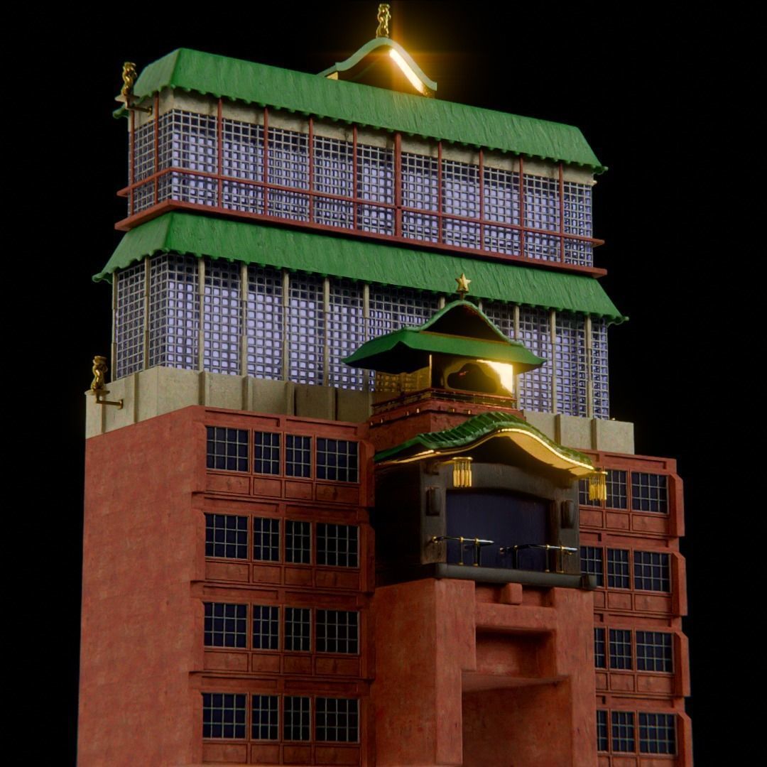 Japanese Martial Arts Dojo Exterior 3D model | CGTrader