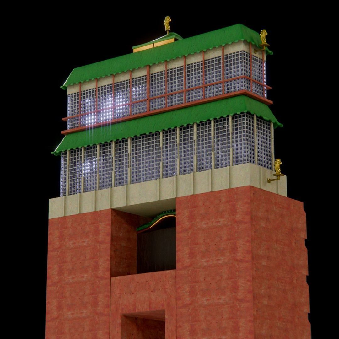 Japanese Martial Arts Dojo Exterior 3D model | CGTrader