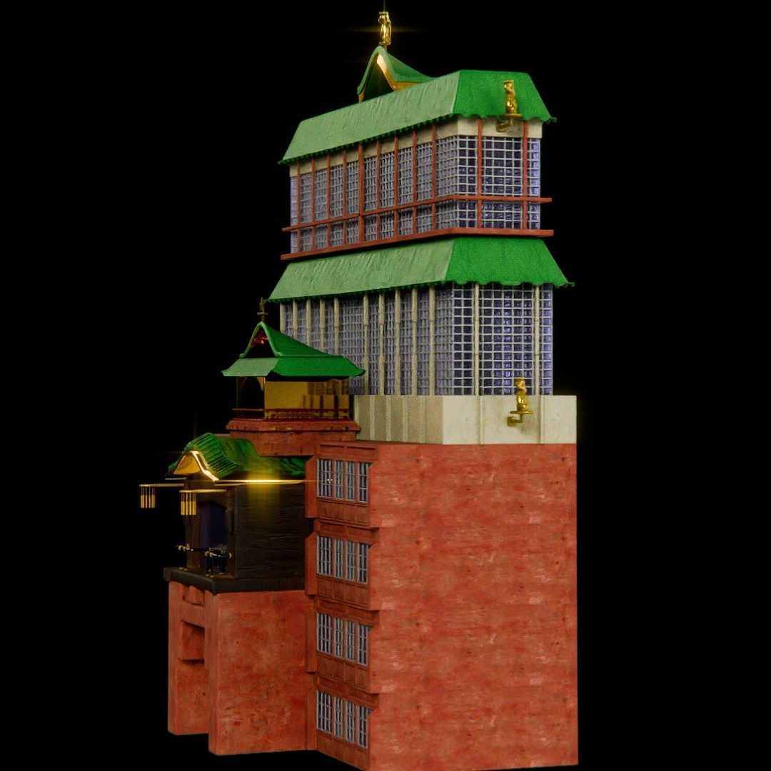 Japanese Martial Arts Dojo Exterior 3D model | CGTrader