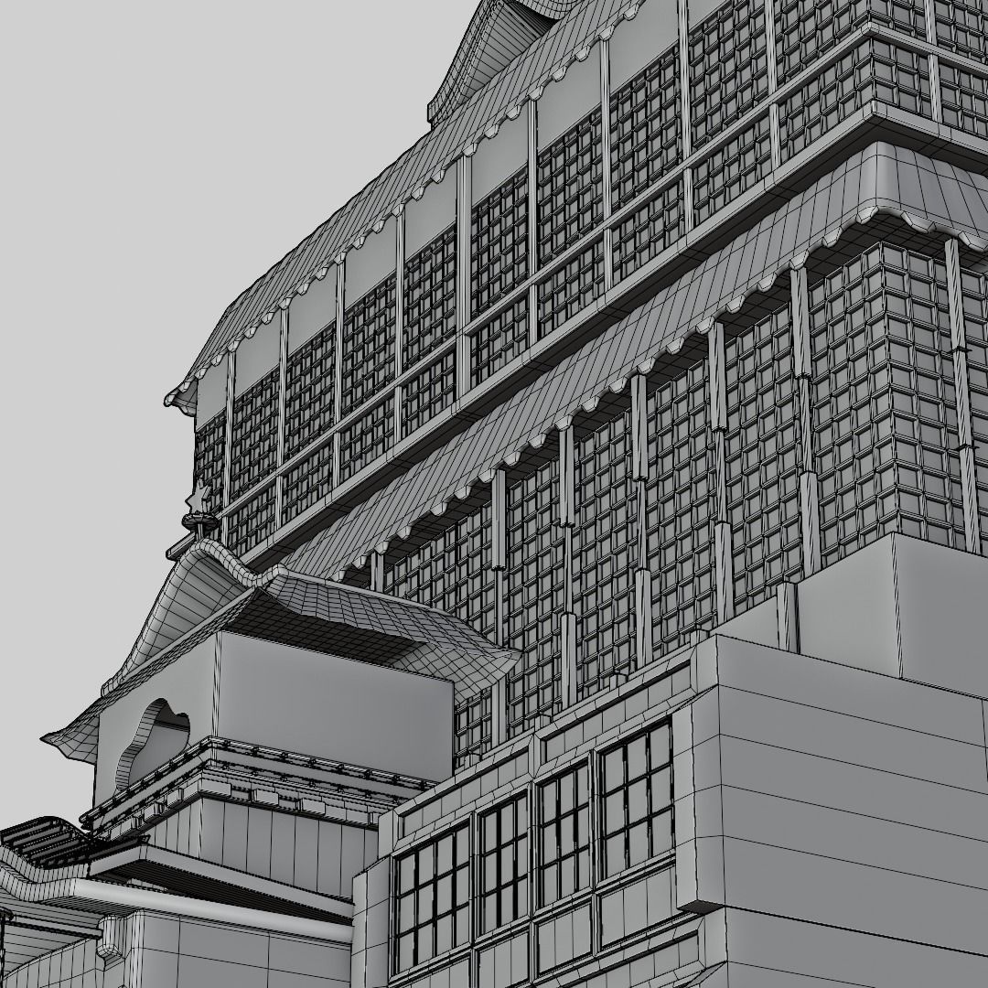 Japanese Martial Arts Dojo Exterior 3D model | CGTrader