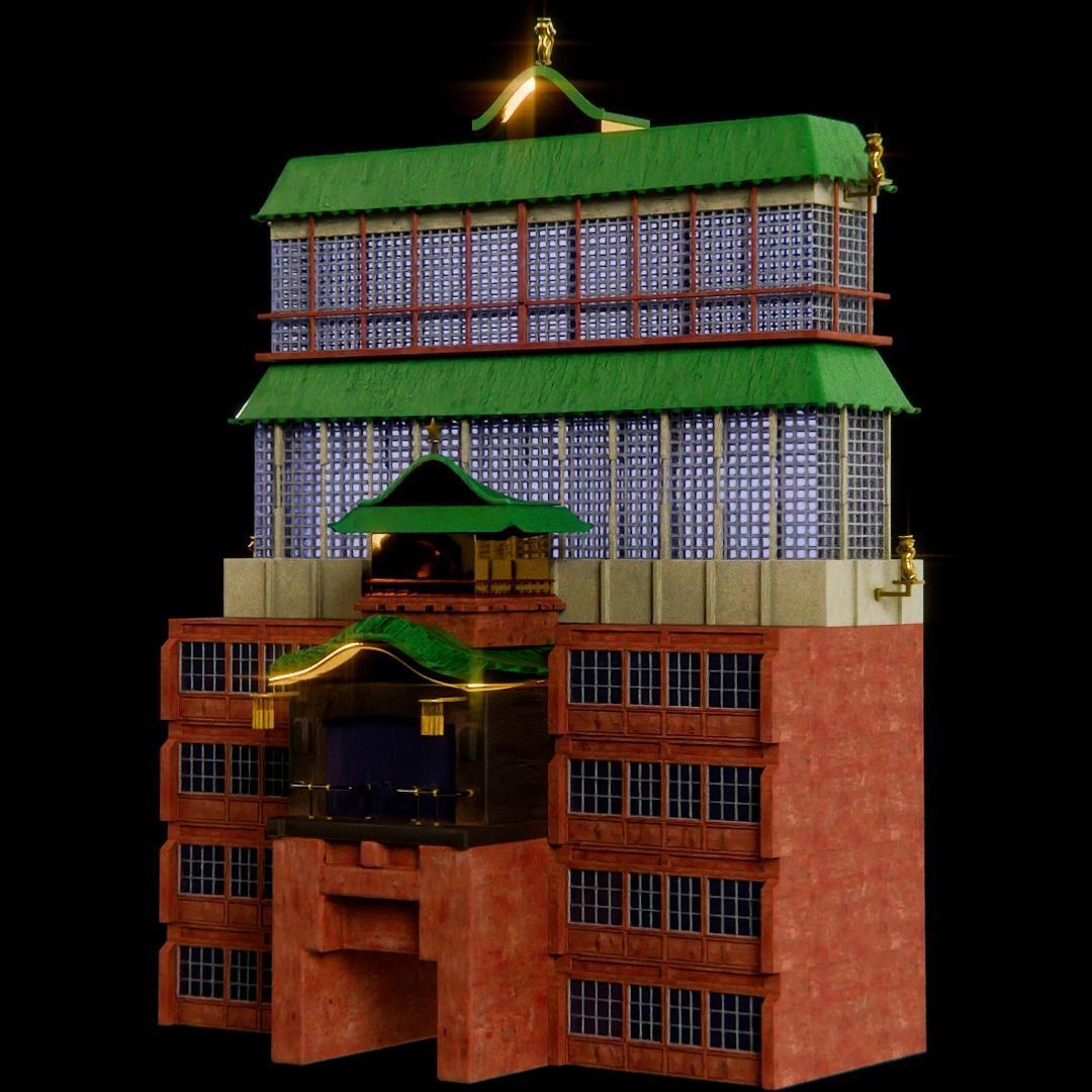 Japanese Martial Arts Dojo Exterior 3D model | CGTrader