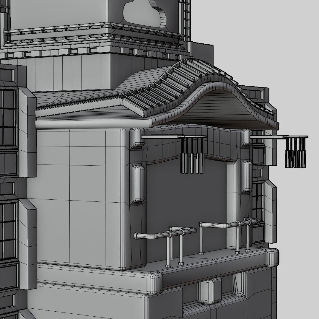 Japanese Martial Arts Dojo Exterior 3D model | CGTrader