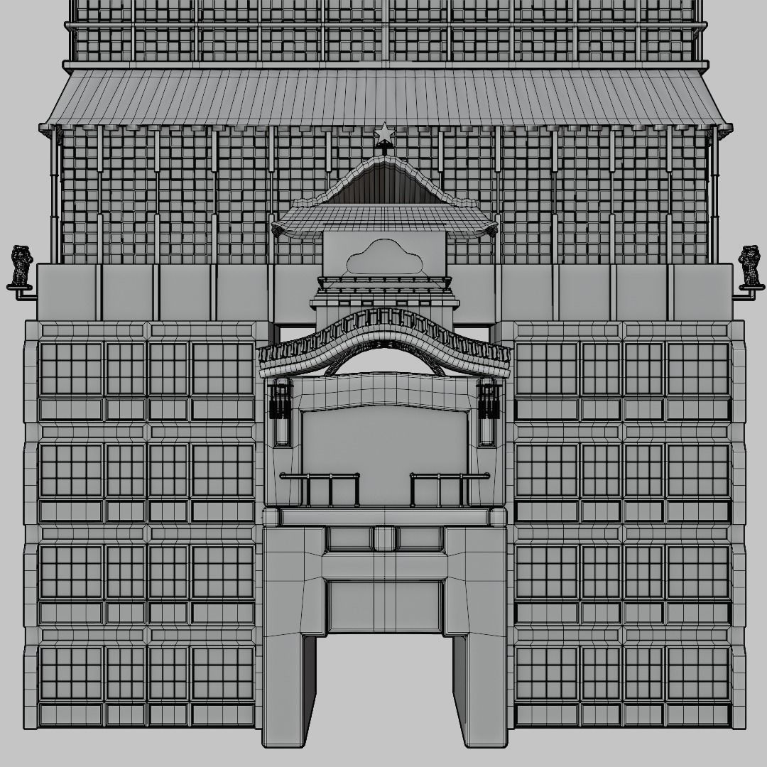 Japanese Martial Arts Dojo Exterior 3D model | CGTrader