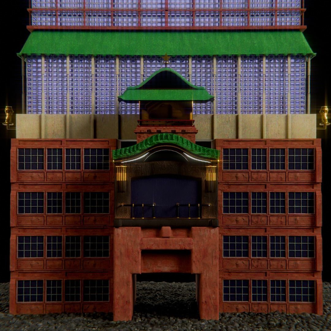 Japanese Martial Arts Dojo Exterior 3D model | CGTrader