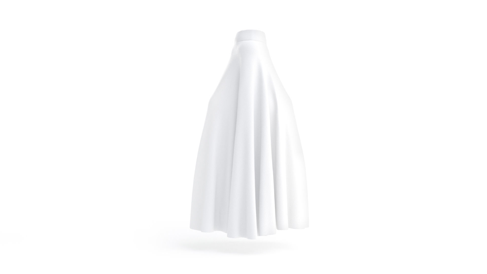 White Burqa - muslim traditional woman outer hijab 3D model | CGTrader