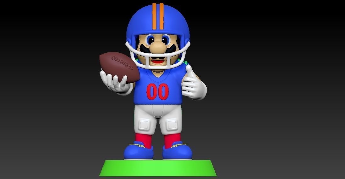SUPER MARIO - FOOTBALL - NFL - NCCA 3D model 3D printable | CGTrader