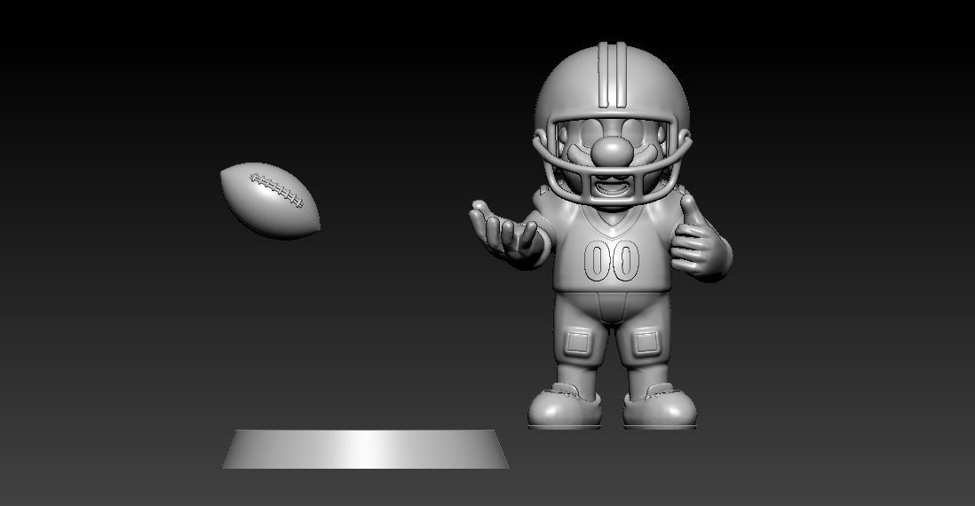 SUPER MARIO - FOOTBALL - NFL - NCCA 3D model 3D printable | CGTrader