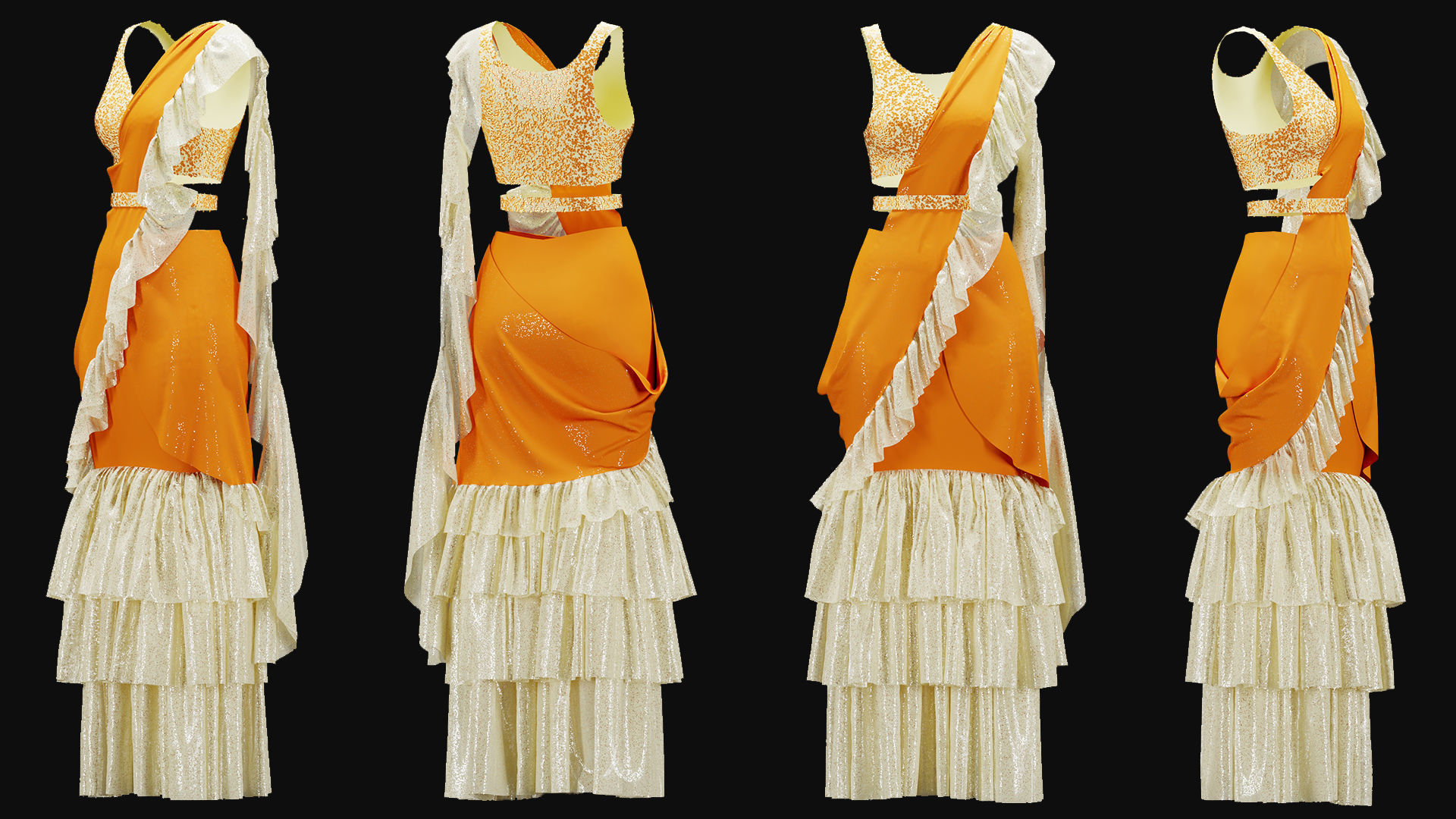 3D model Indian traditional dress design VR / AR / low-poly | CGTrader