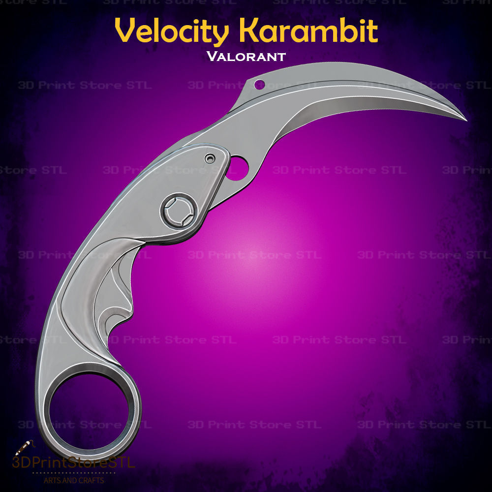 Velocity Karambit Cosplay Valorant - STL File 3D model 3D printable ...