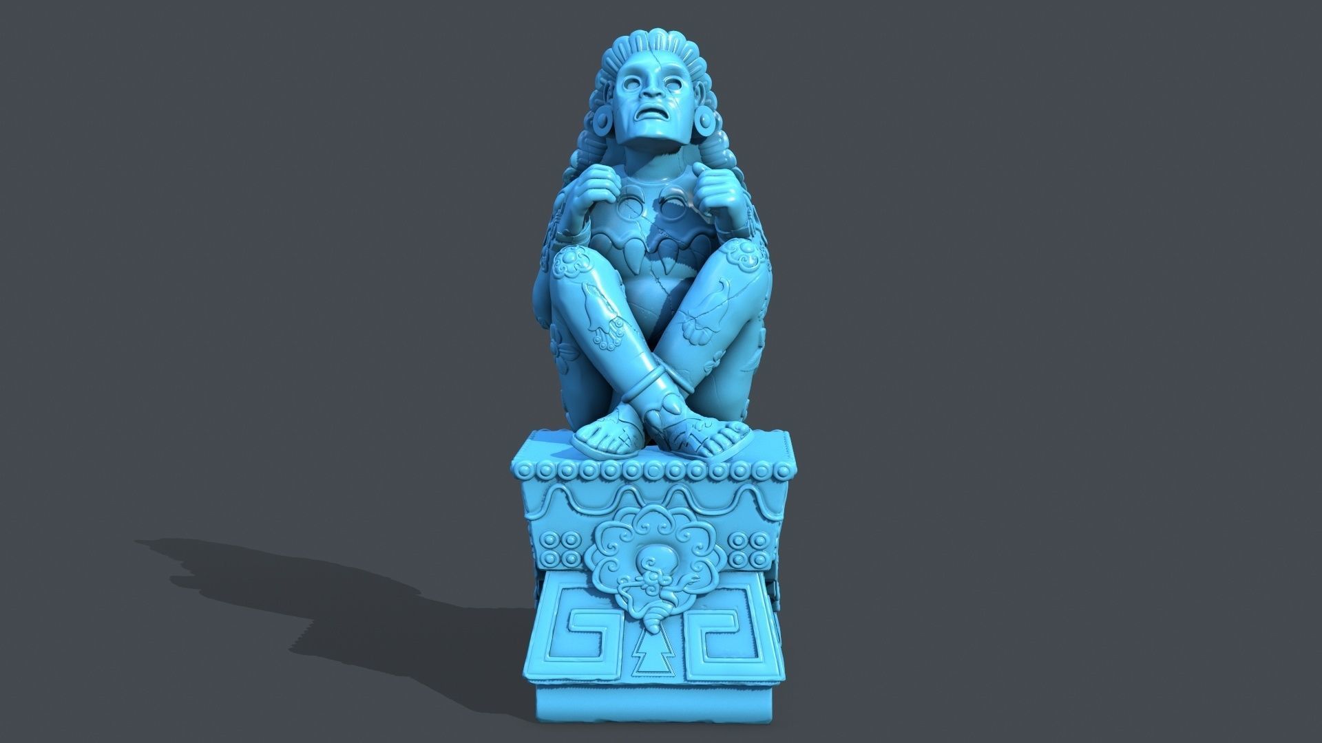 Statue Aztec Xochipilli 3D model 3D printable | CGTrader