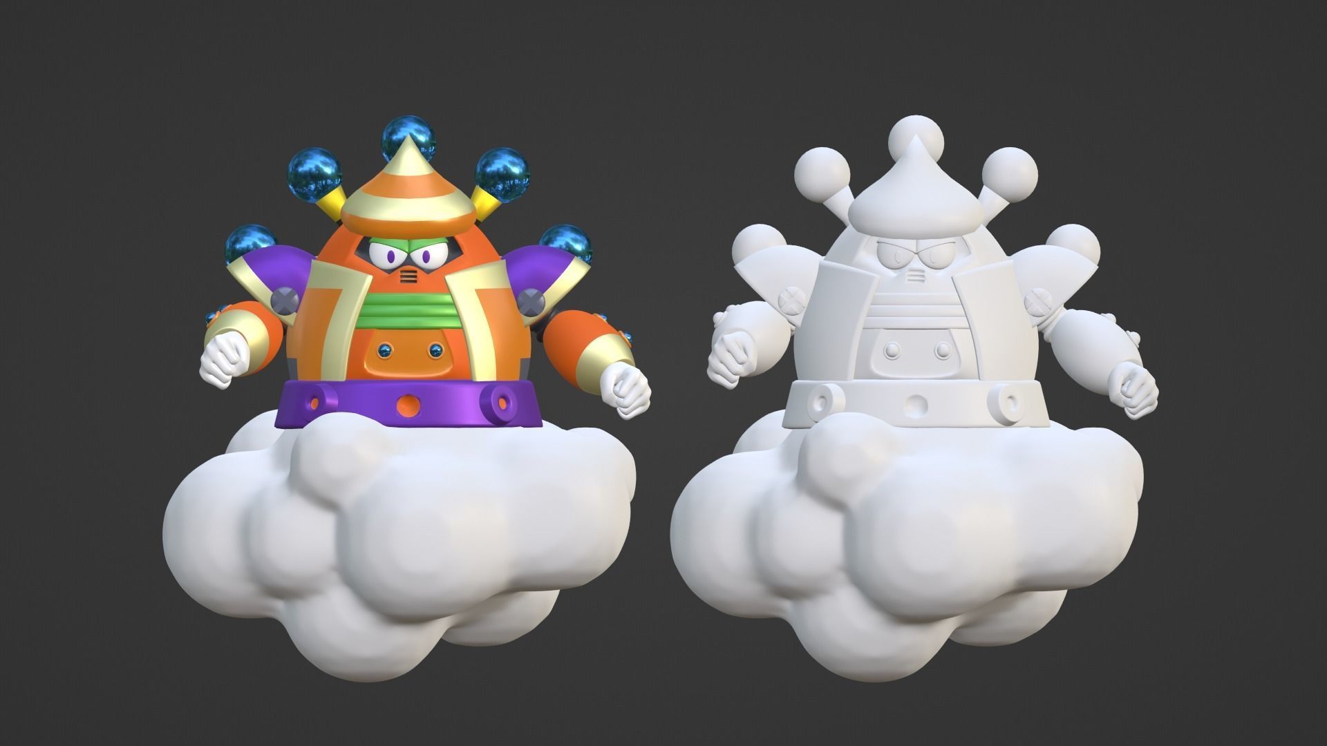 Cloudman - Megaman 3D model rigged | CGTrader