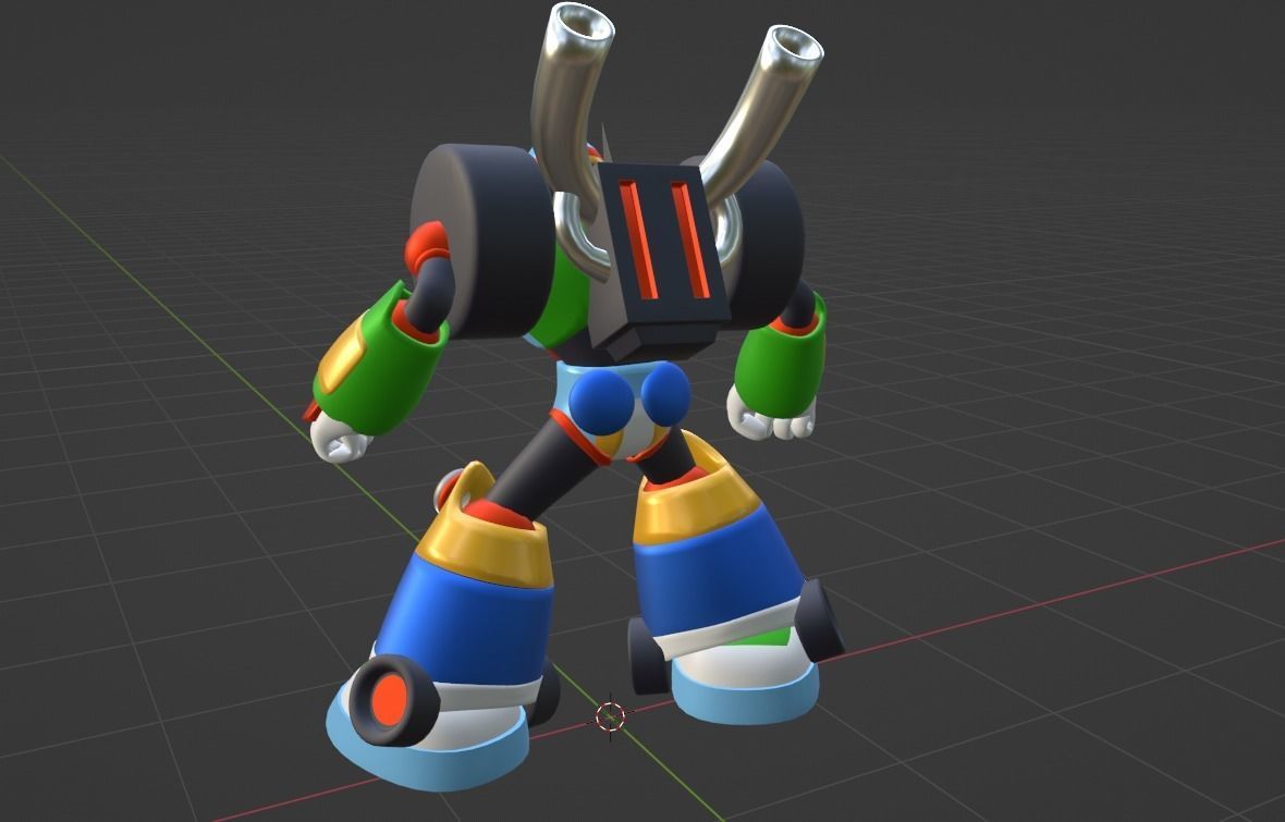 Turboman - Megaman 3D model rigged | CGTrader