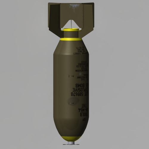 AN-M64 500lb General Purpose Bomb 3D Model .ma .mb - CGTrader.com