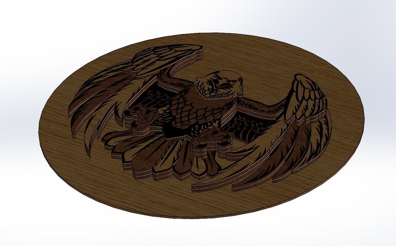 eagle bird laser cutting model 3D model 3D printable | CGTrader