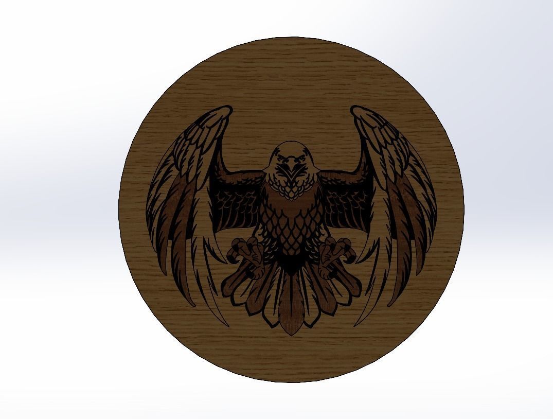 eagle bird laser cutting model 3D model 3D printable | CGTrader