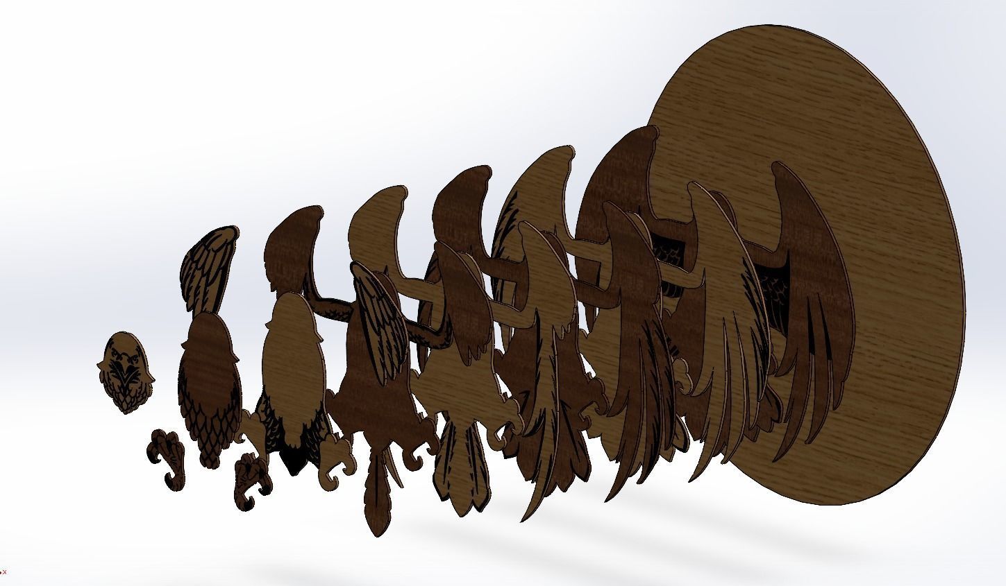 eagle bird laser cutting model 3D model 3D printable | CGTrader