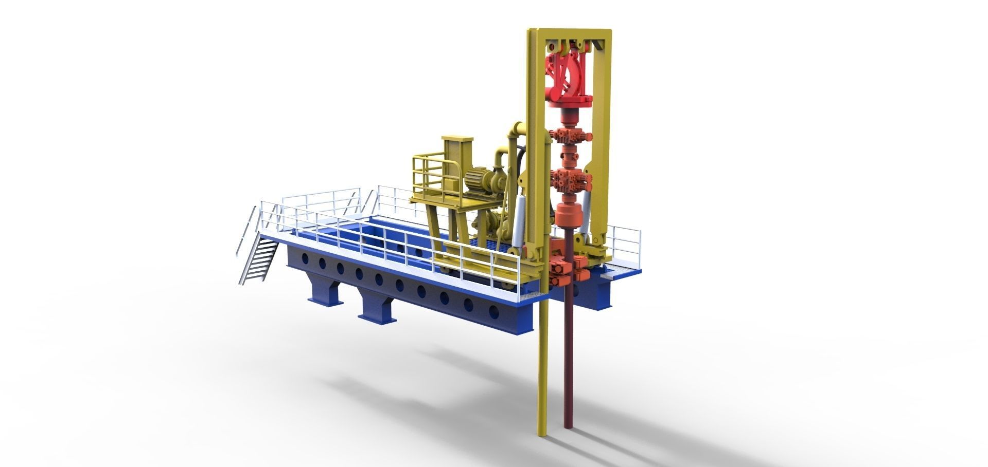 Drilling rig for ship model as cargo 3D model 3D printable | CGTrader