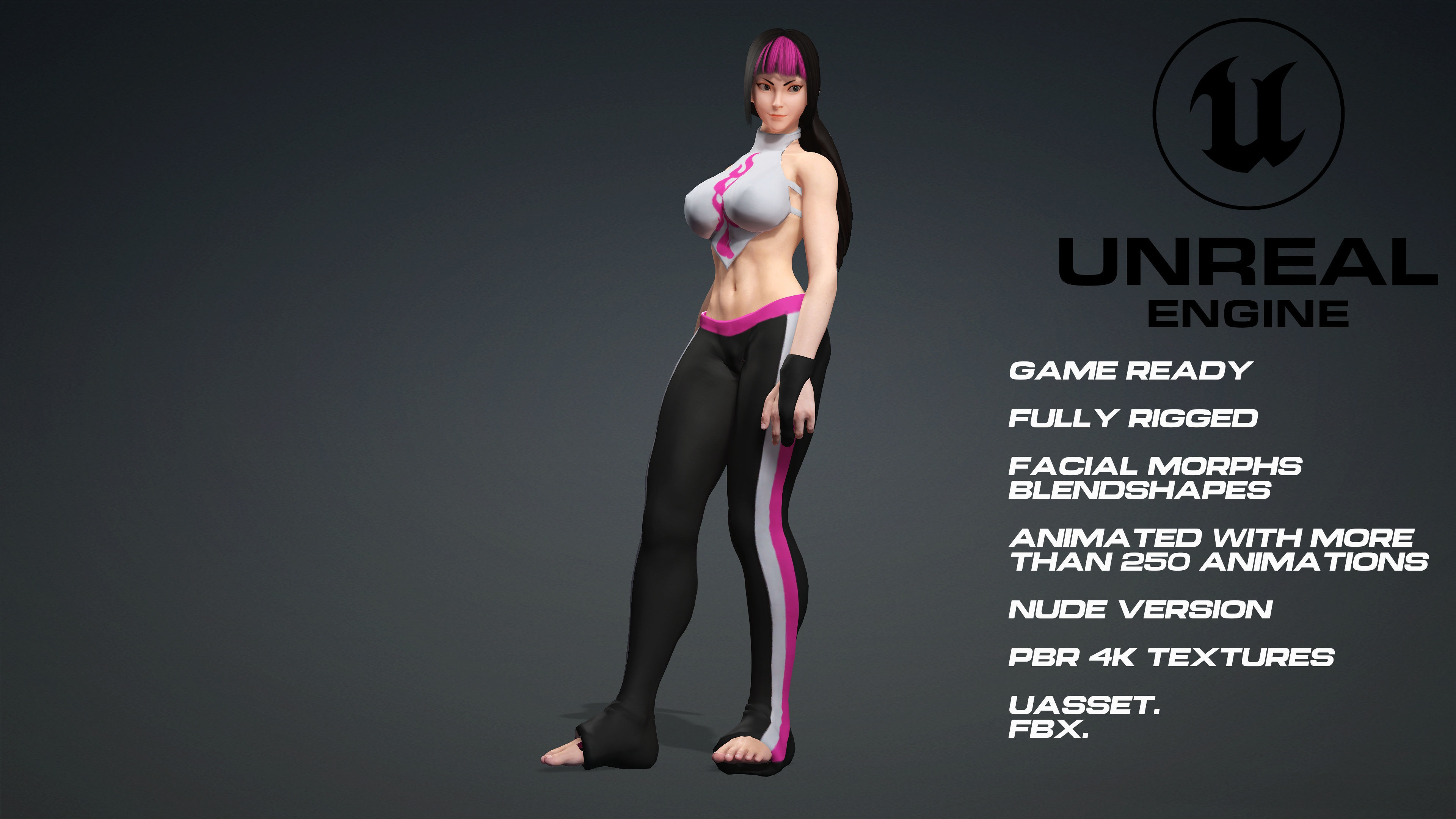 3D model Juri Han DOA Full Rigged game ready Low-poly 3D model VR / AR / low-poly | CGTrader