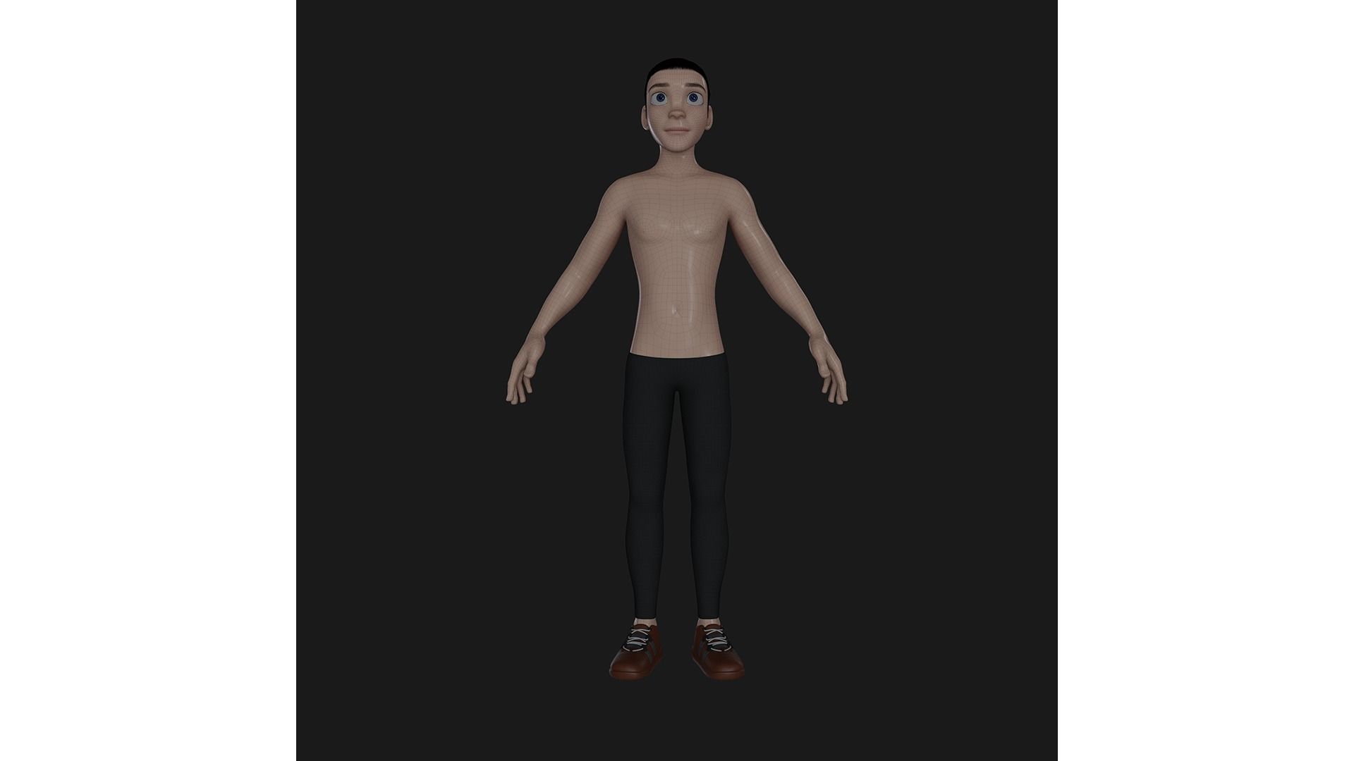 3D model Zain Cartoon Character Rigged in Blender low-poly 3d model VR ...