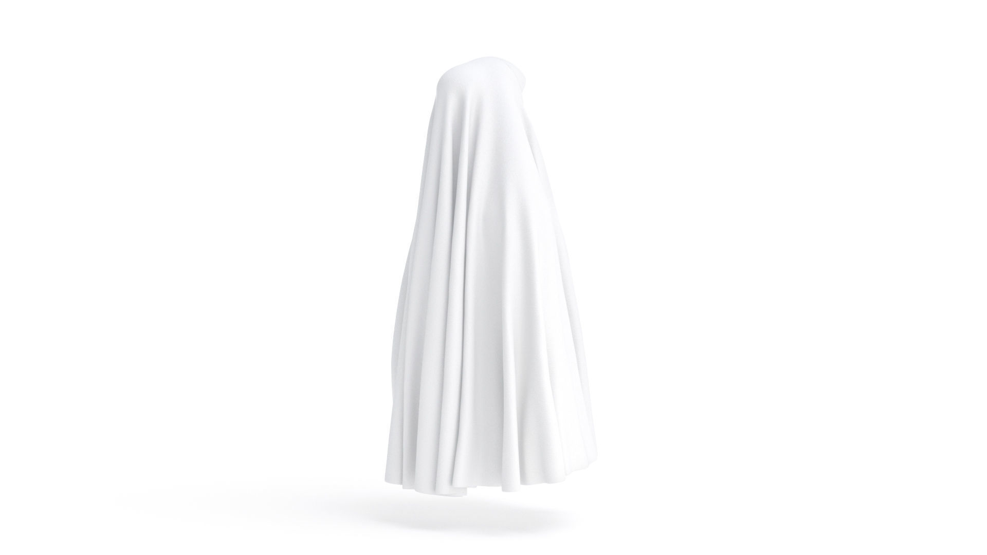 3D model White Chador - muslim traditional woman outer garment VR / AR ...