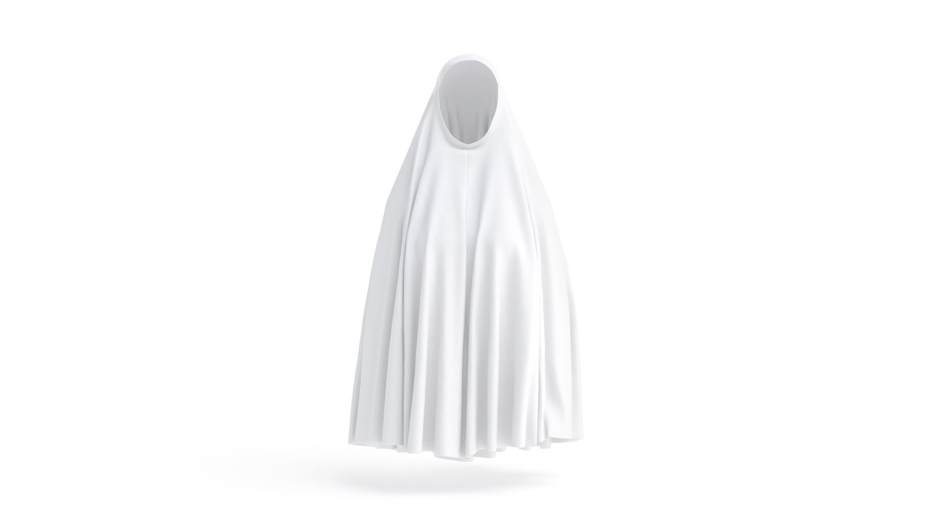 3D model White Chador - muslim traditional woman outer garment VR / AR ...