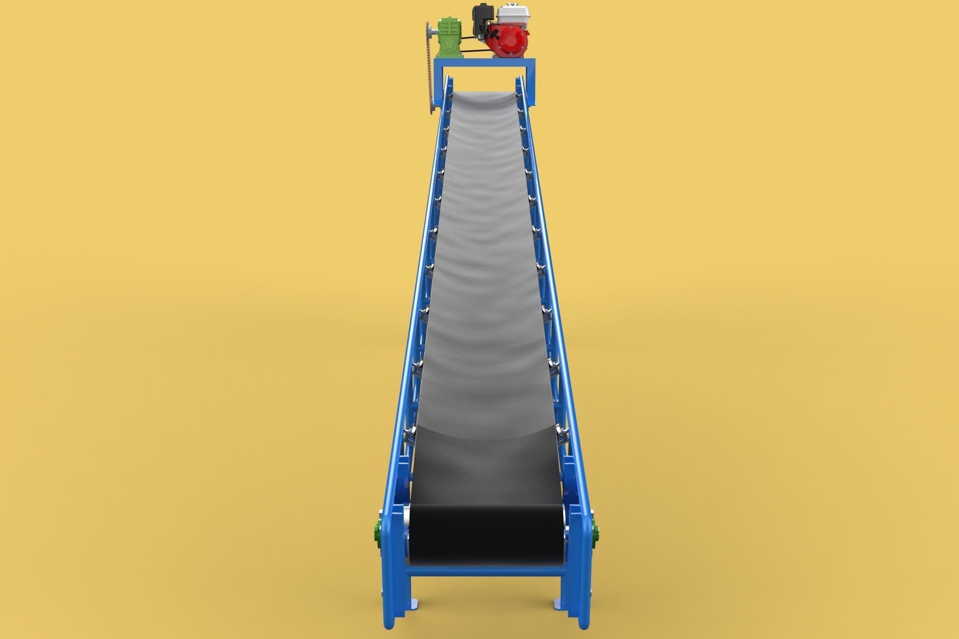 INDUSTRIAL CARRIER BELT CONVEYOR 3D model | CGTrader