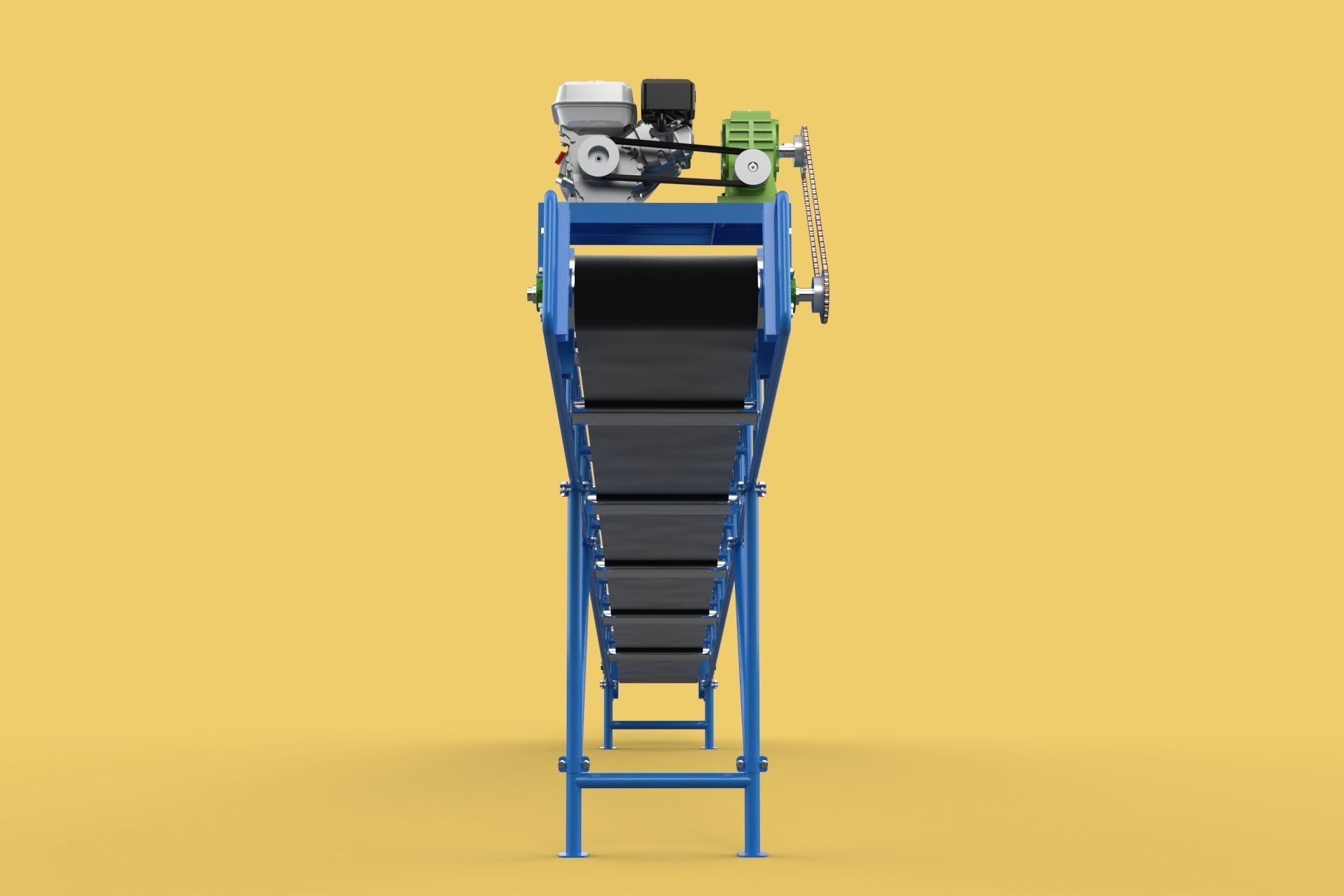 INDUSTRIAL CARRIER BELT CONVEYOR 3D model | CGTrader