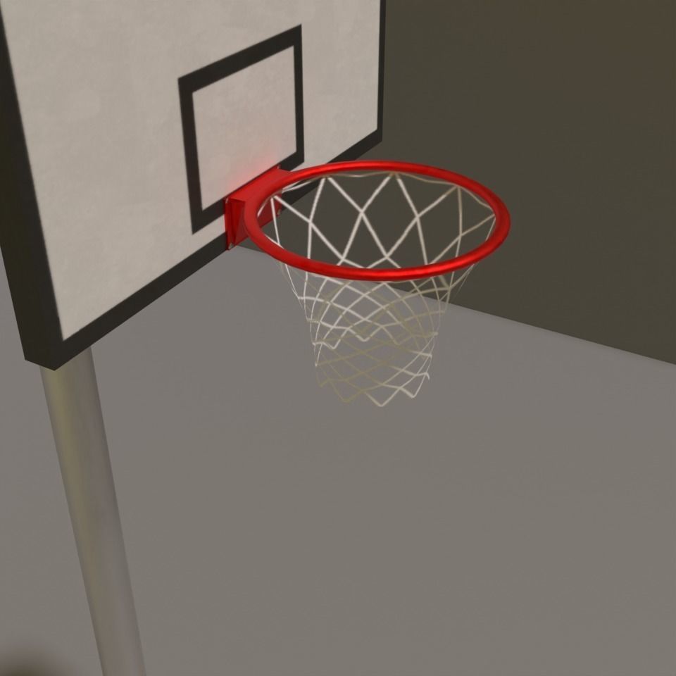 Free 3D Models of Basketball and Street Basketball Hoop free VR / AR ...
