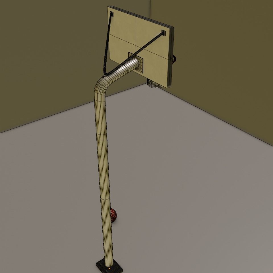 Free 3D Models of Basketball and Street Basketball Hoop free VR / AR ...