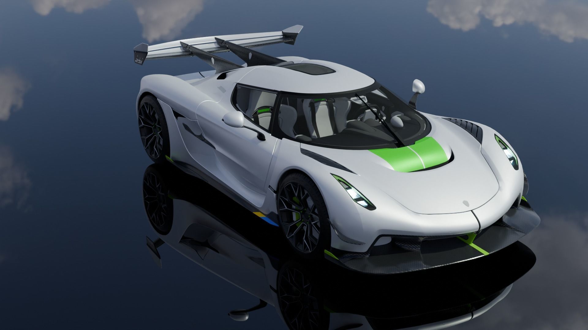 Koenigsegg Jesko free 3D model rigged | CGTrader