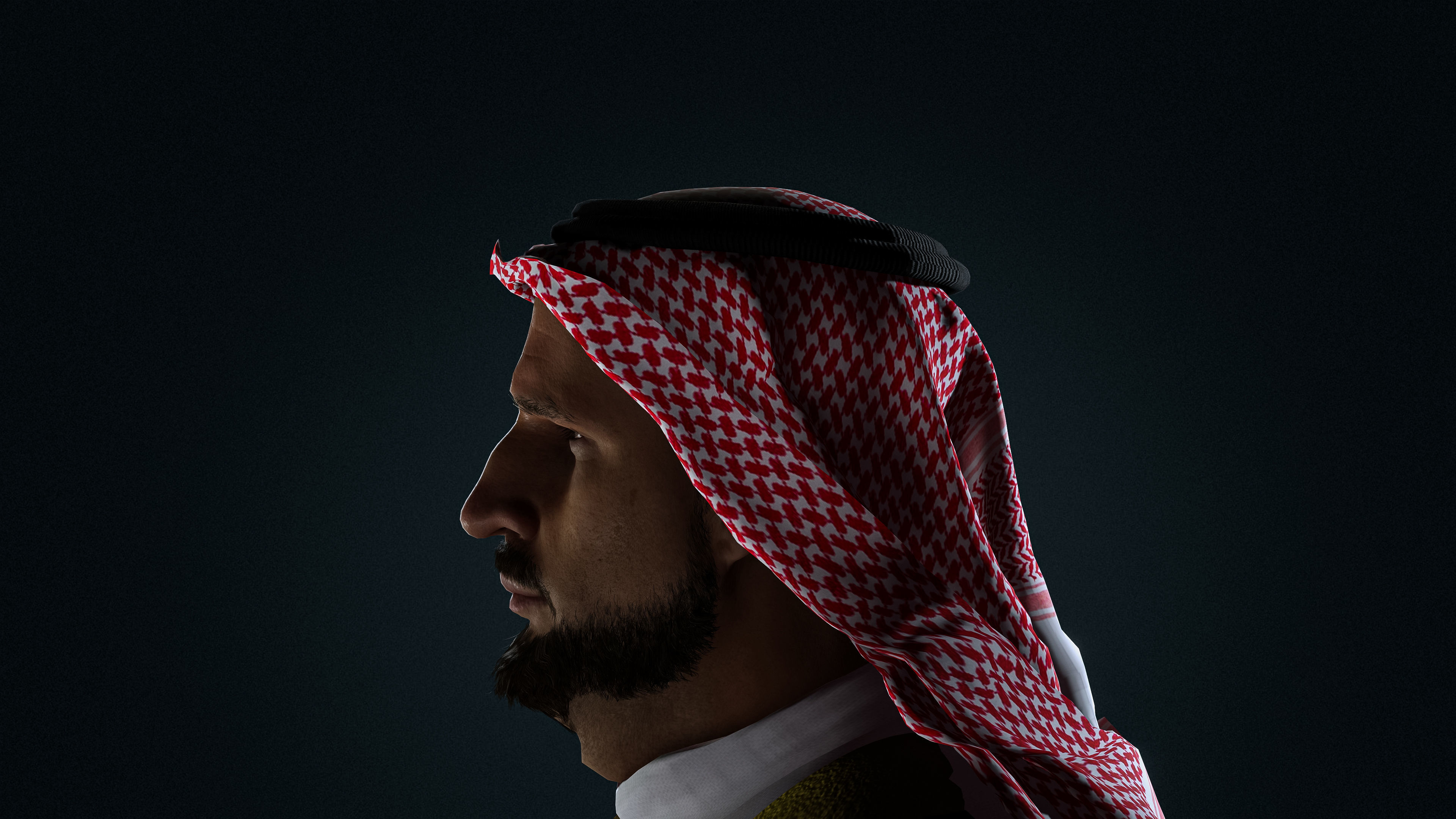 3D model High Quality Realistic Arab Man Overweight with Bisht VR / AR ...