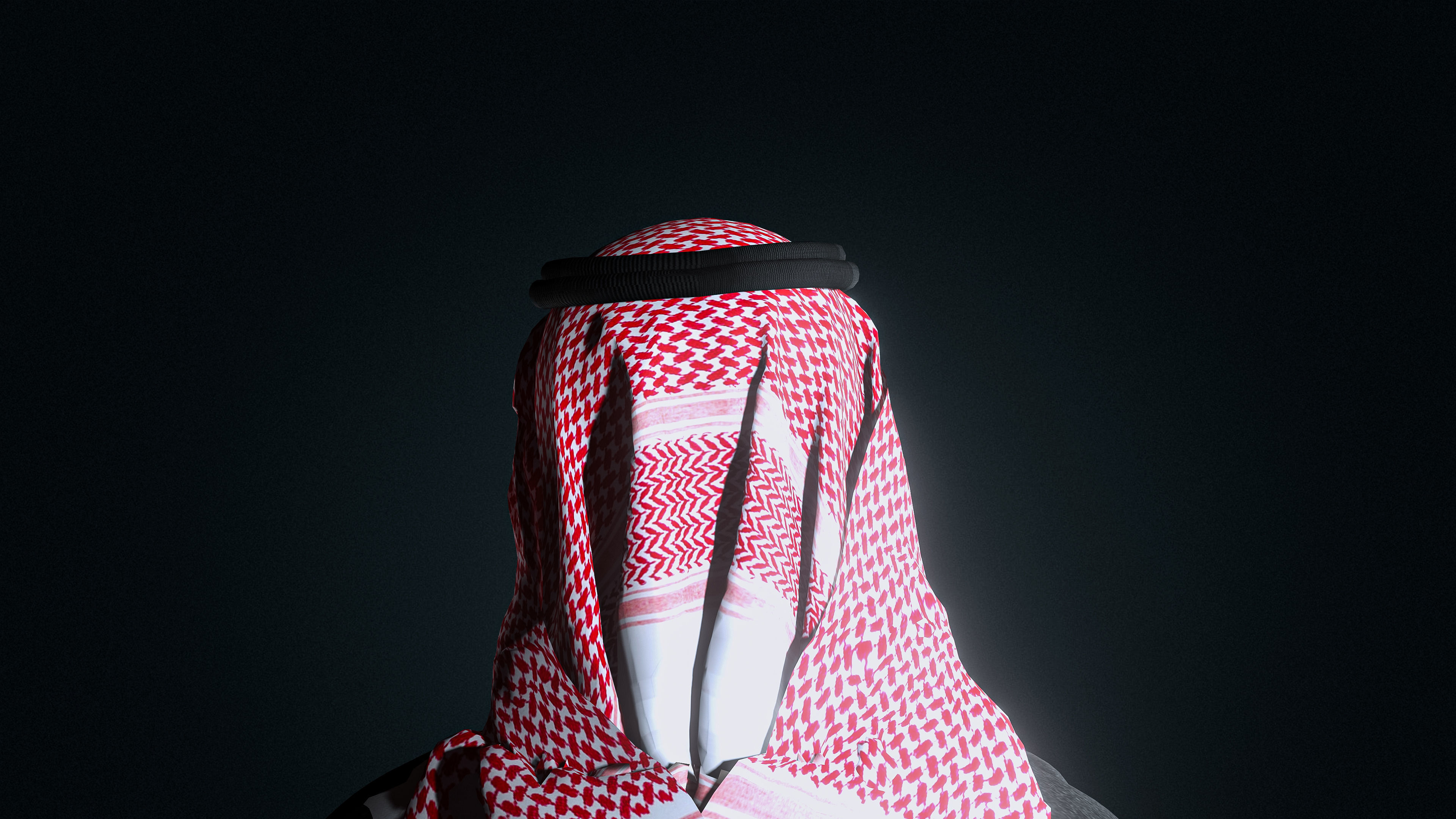 3D model High Quality Realistic Arab Man Overweight with Bisht VR / AR ...