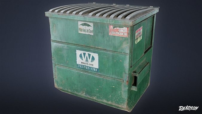 3D model TRASH - Dumpster Large 02 - LOW POLY AND NANITE VR / AR / low ...