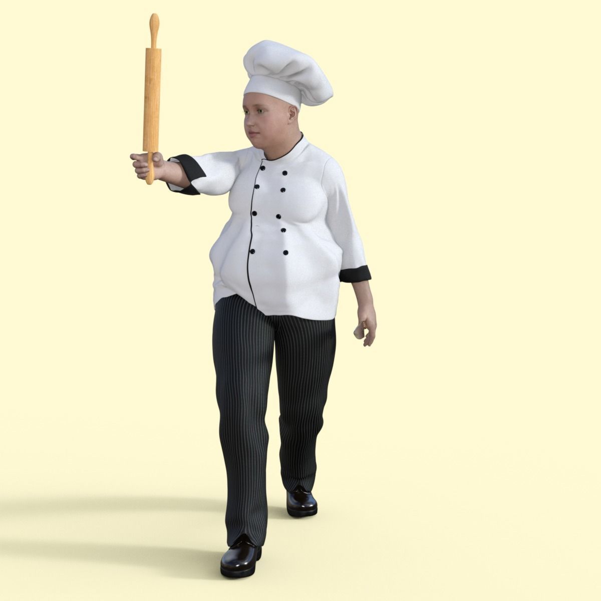 Realistic 3D Fat Chef 3D model rigged | CGTrader