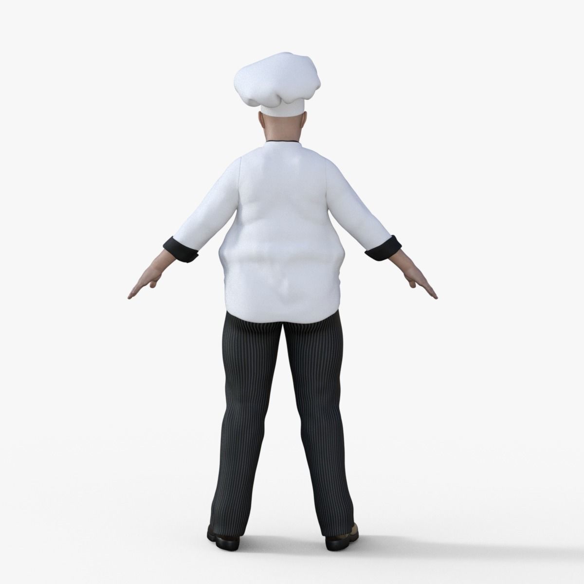 Realistic Fat Chef 3D model rigged | CGTrader