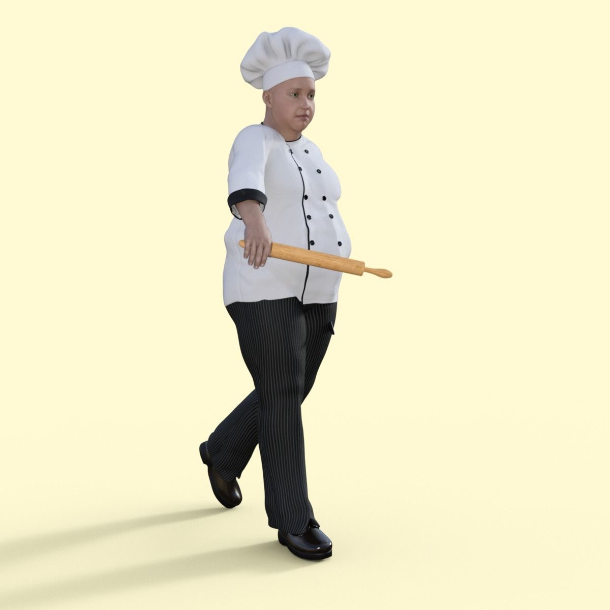 Realistic 3D Fat Chef 3D model rigged | CGTrader