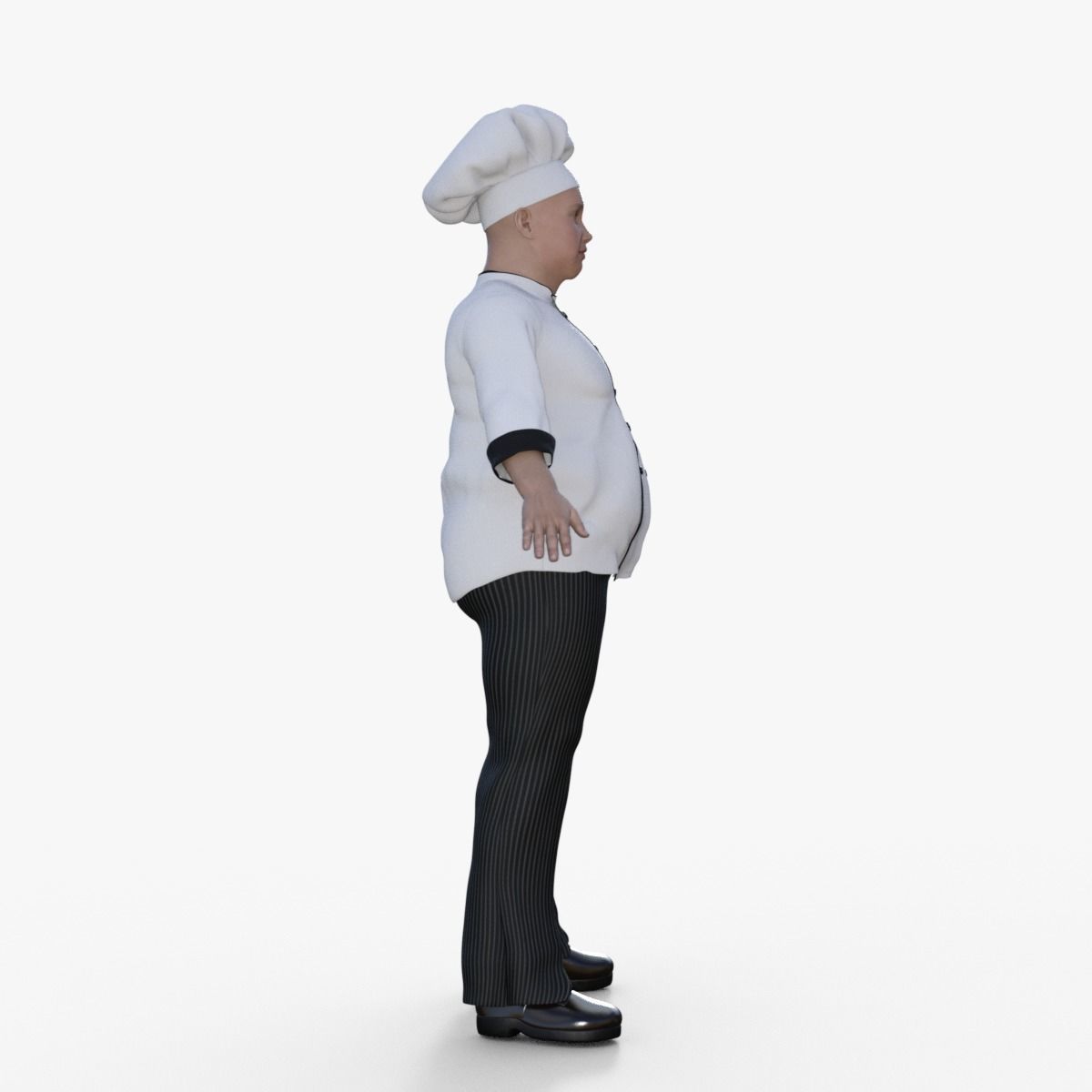 Realistic 3D Fat Chef 3D model rigged | CGTrader
