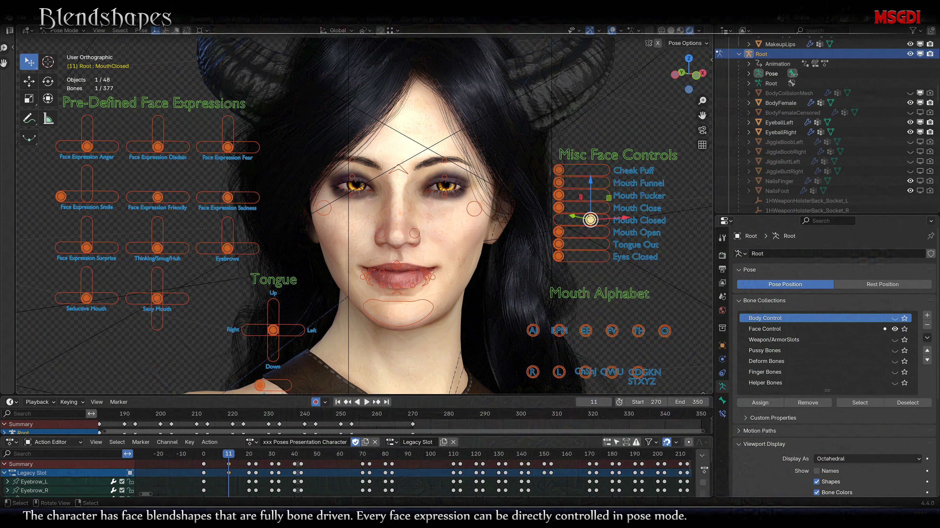 3D model Asmodea The Succubus Fantasy Character Blender Eevee VR / AR ...