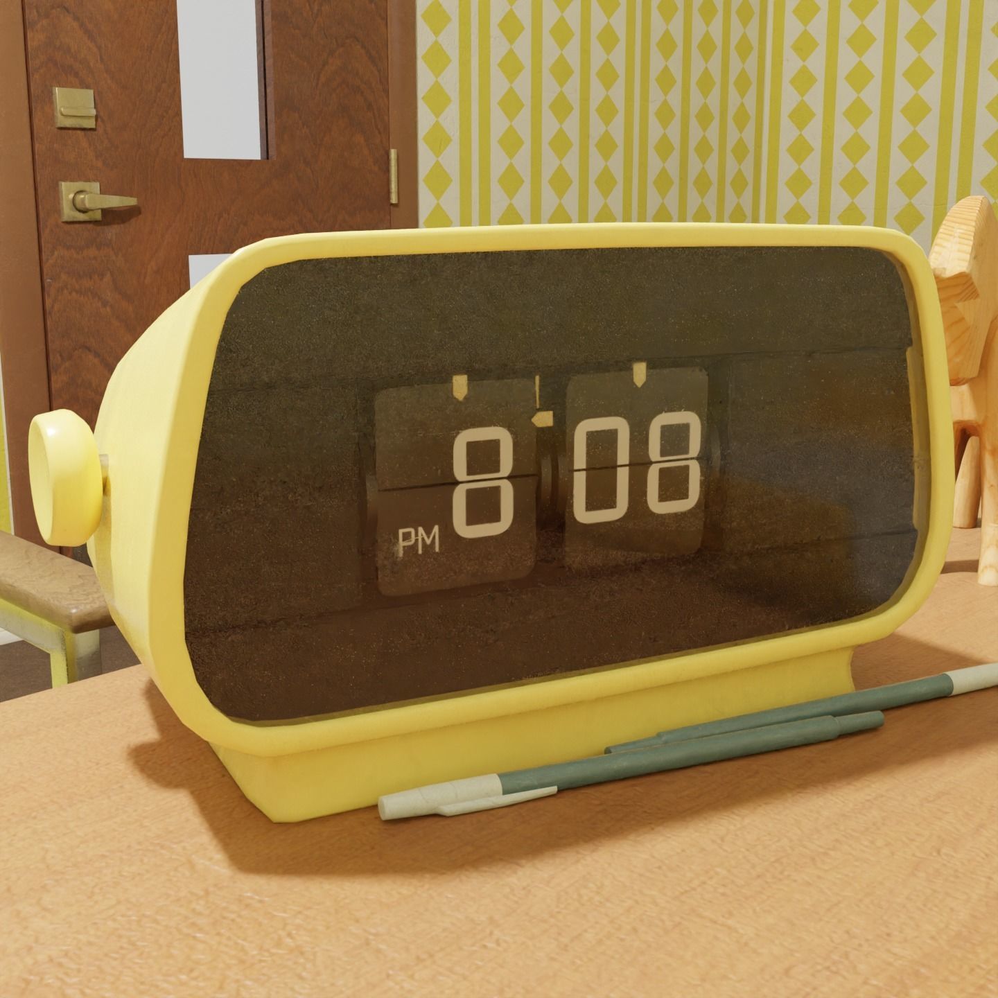 Retro Flip Clock 3D model | CGTrader