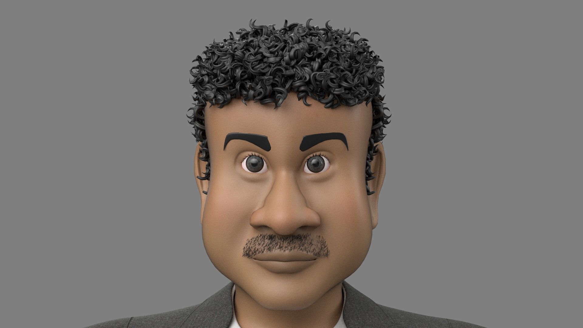 3D model 3D Cartoon Character DETECTIVE without Rig VR / AR / low-poly ...