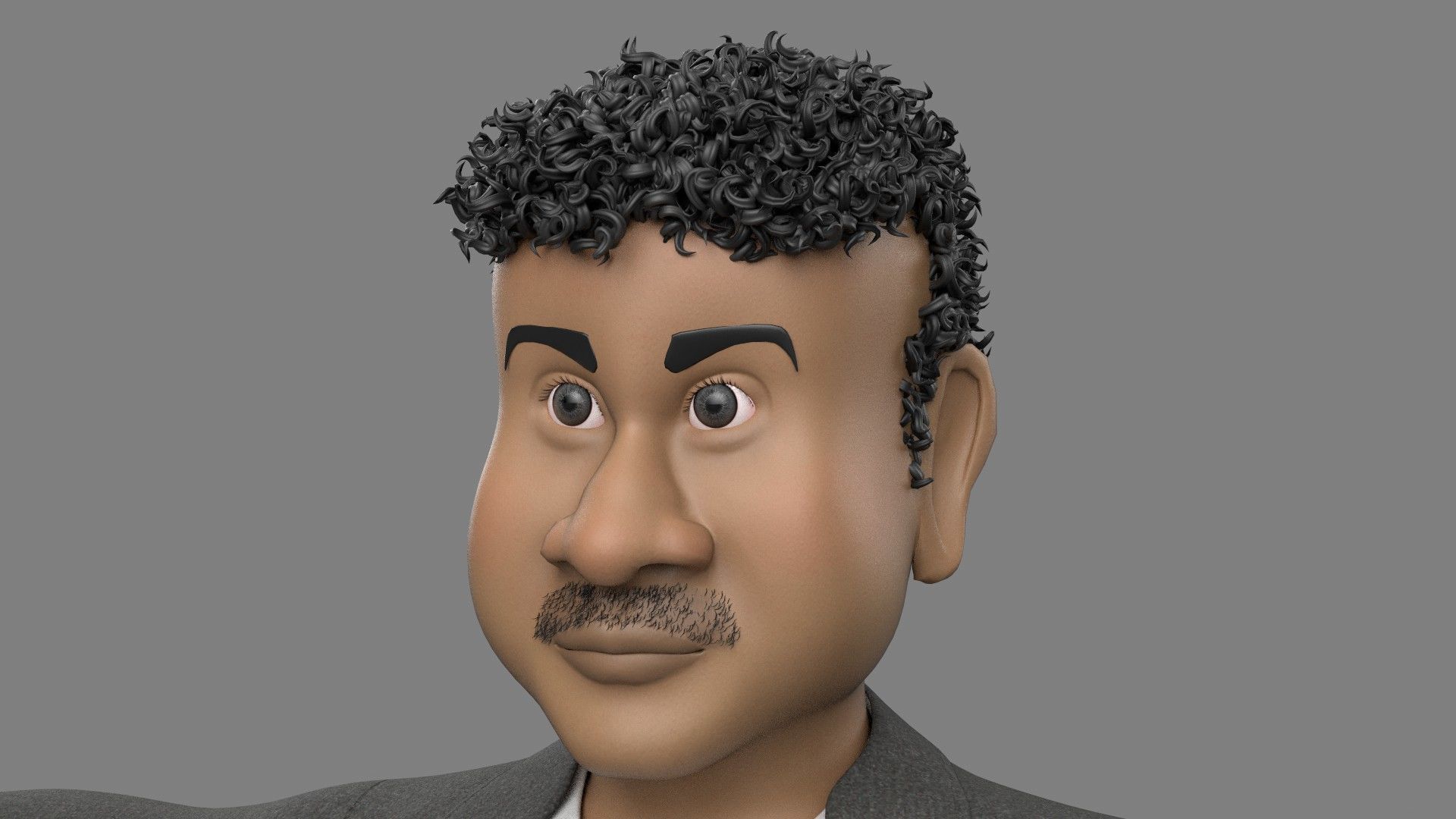 3D model 3D Cartoon Character DETECTIVE without Rig VR / AR / low-poly ...
