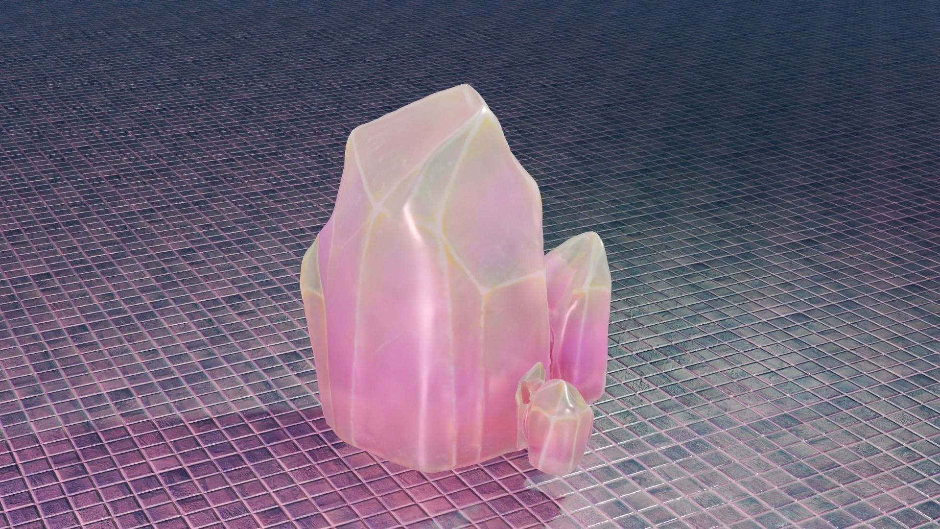 Pink Crystal Gems free VR / AR / low-poly 3D model | CGTrader